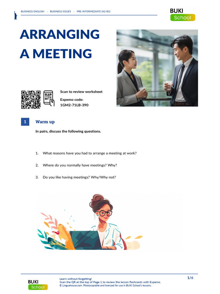 Arranging Meetings: Business English Guide | PDF