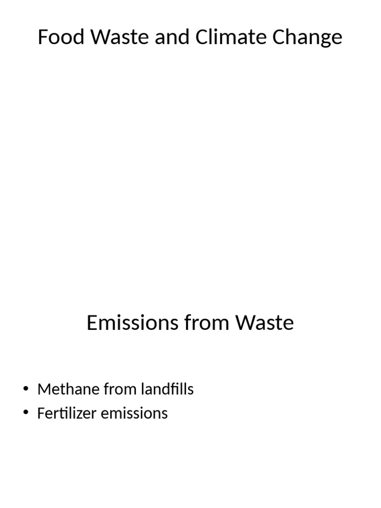 Impact of Food Waste on Climate Change | PDF