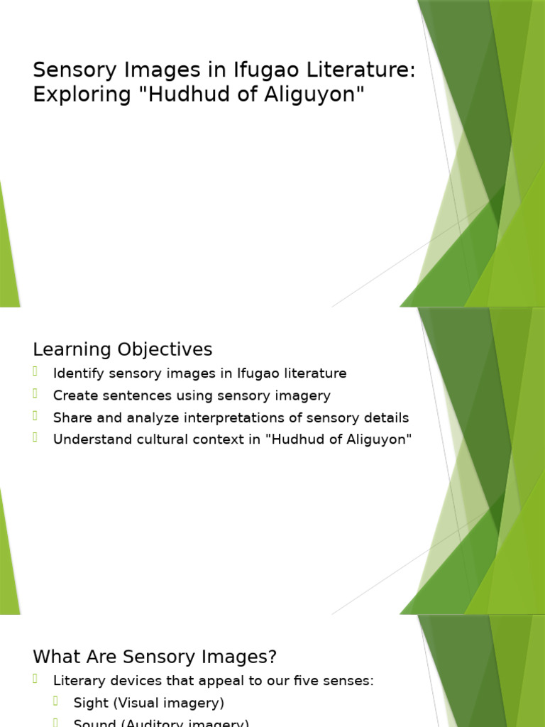 Sensory Imagery in Ifugao Literature | PDF