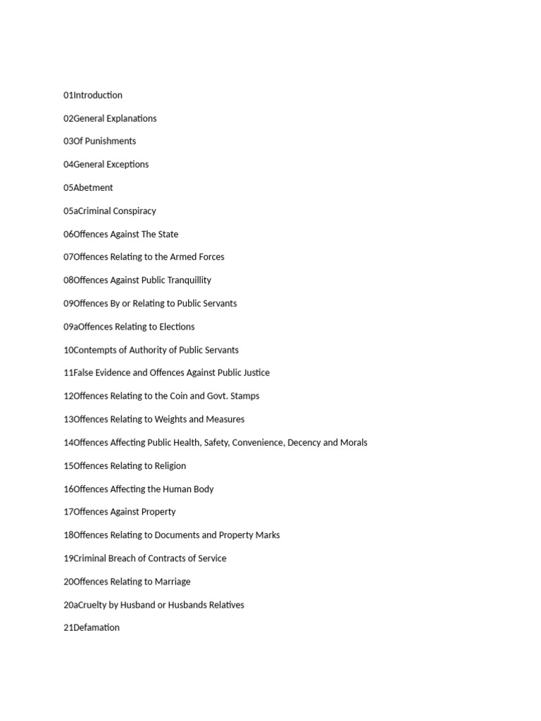 Key IPC Sections Overview | PDF