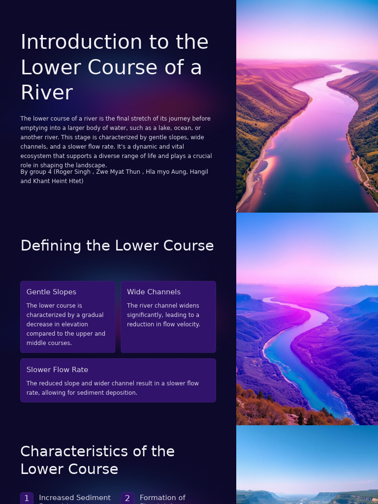 Introduction To The Lower Course of A River | PDF | River | River Delta