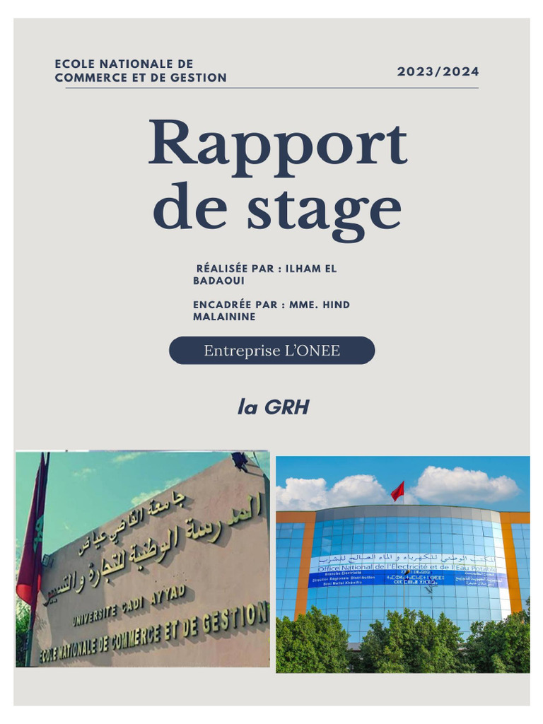Rapport de Stage en Ressources Humaines | PDF | Gestion des ressources ...
