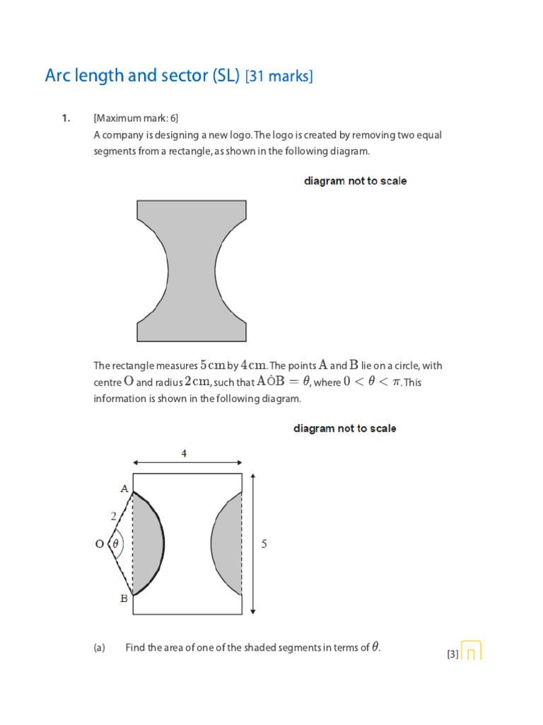 Arc Length and Sector (SL) - MS | PDF | Circle | Elementary Geometry
