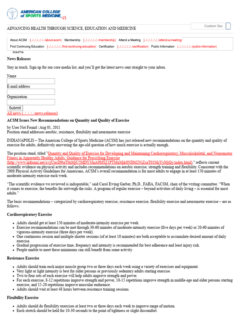 ACSM Exercise Guidelines | PDF | Strength Training | Physical Fitness