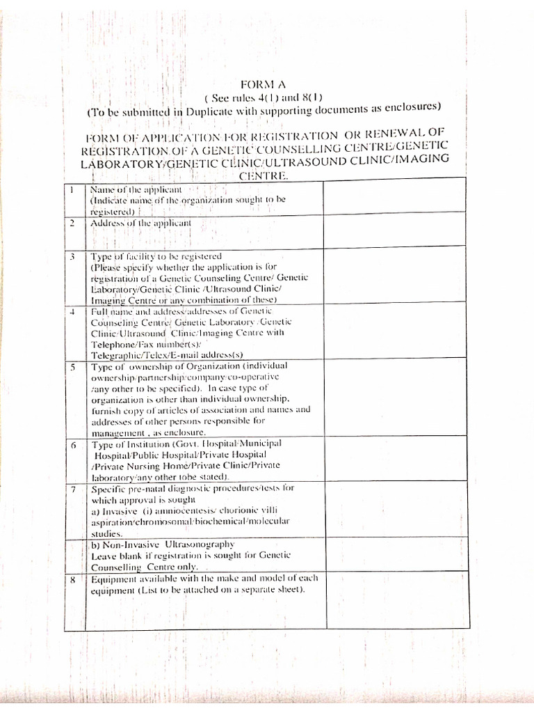PNDT Form Regd. | PDF