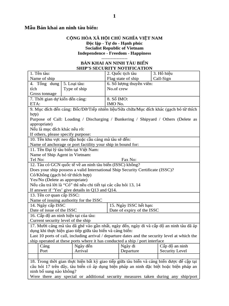 Mẫu Bản Khai | PDF