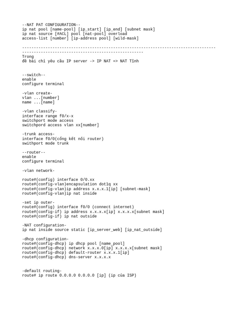 Nat Pat Configuration | PDF