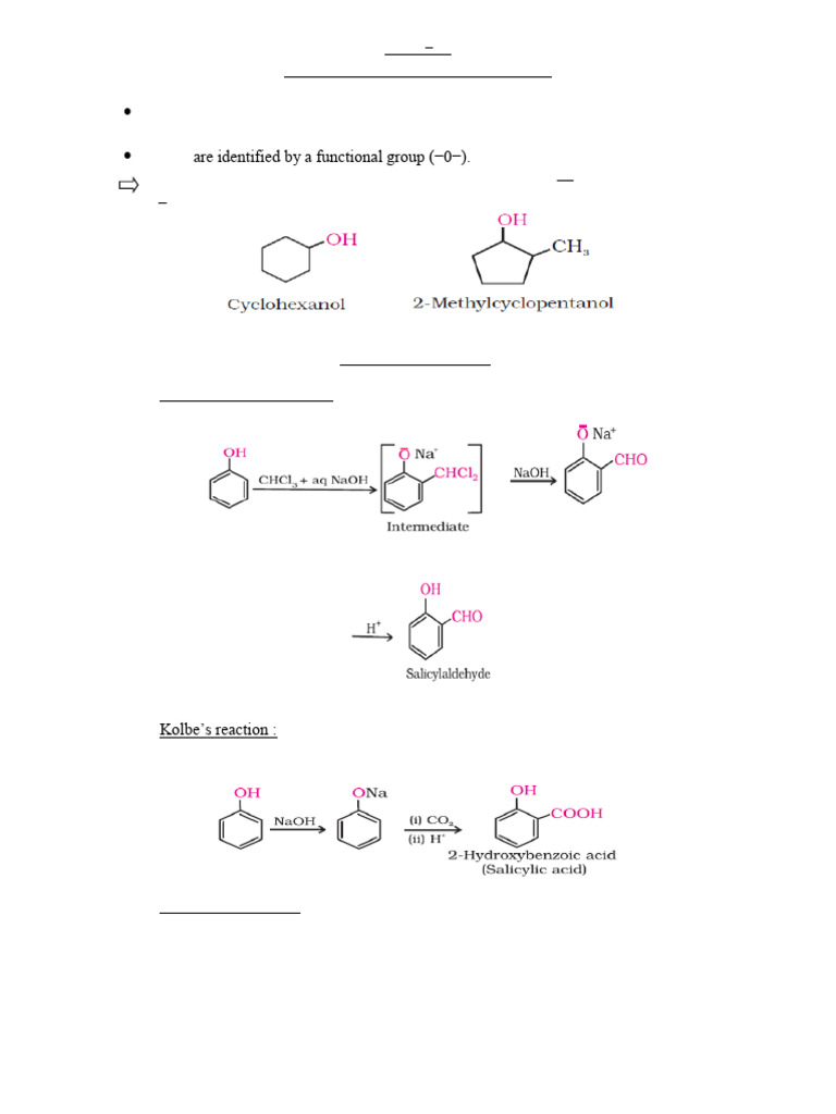 12 Unit 11 Alcohols Phenols and Ethers | PDF | Ether | Ester