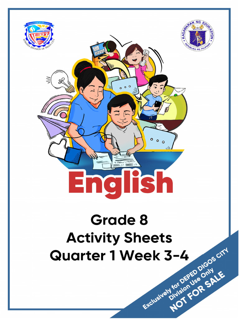 Grade 8 Activity Sheets Quarter 1 Week 3-4 | PDF | Verb | Subject (Grammar)
