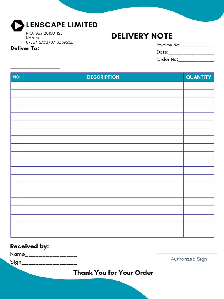 White and Black Simple Invoice Letterhead | PDF