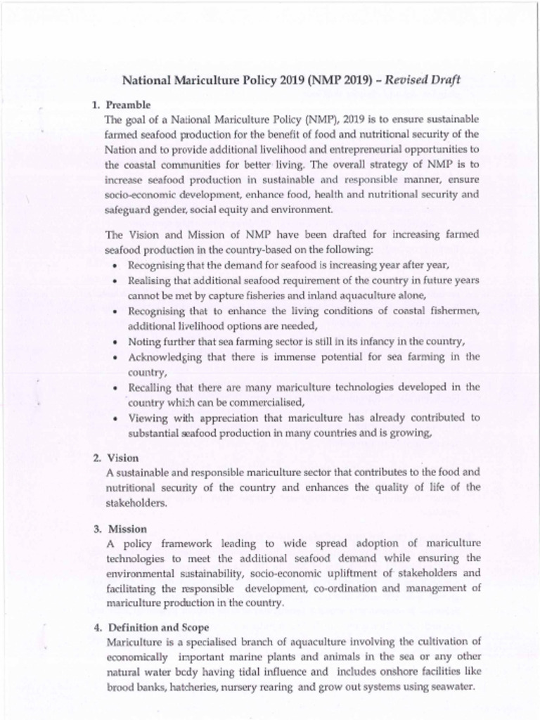 Revised Draft - NMP-2019 | PDF