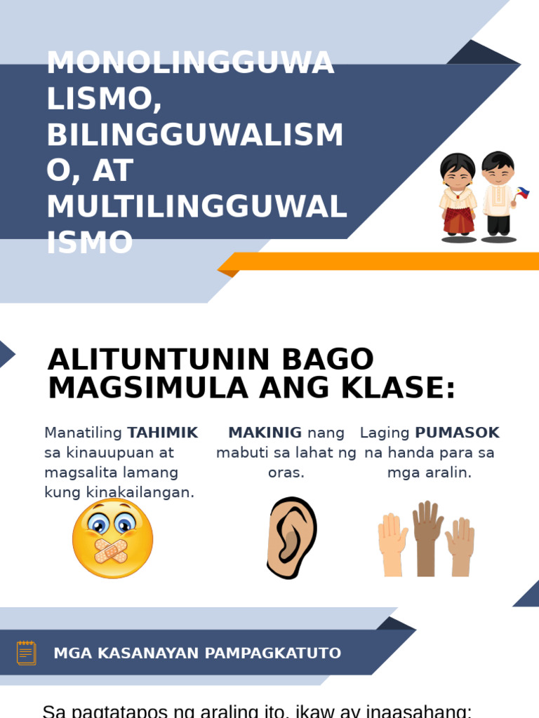 Aralin 4 - Mga Konseptong Pang Wika - Monolingguwalismo | PDF