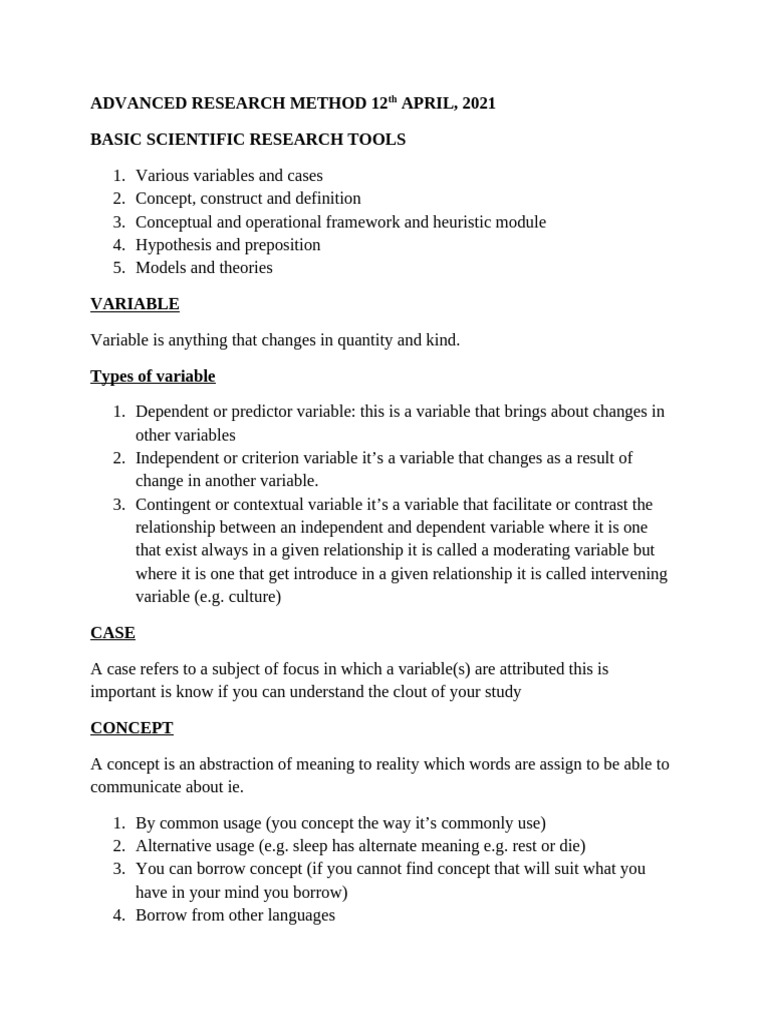 Advanced Research Method | PDF