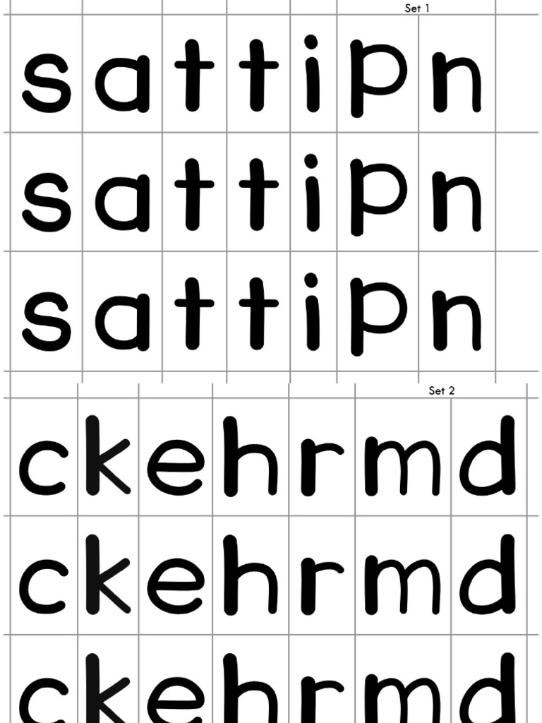 Jolly Phonics Letter Cards - Option 2 | PDF