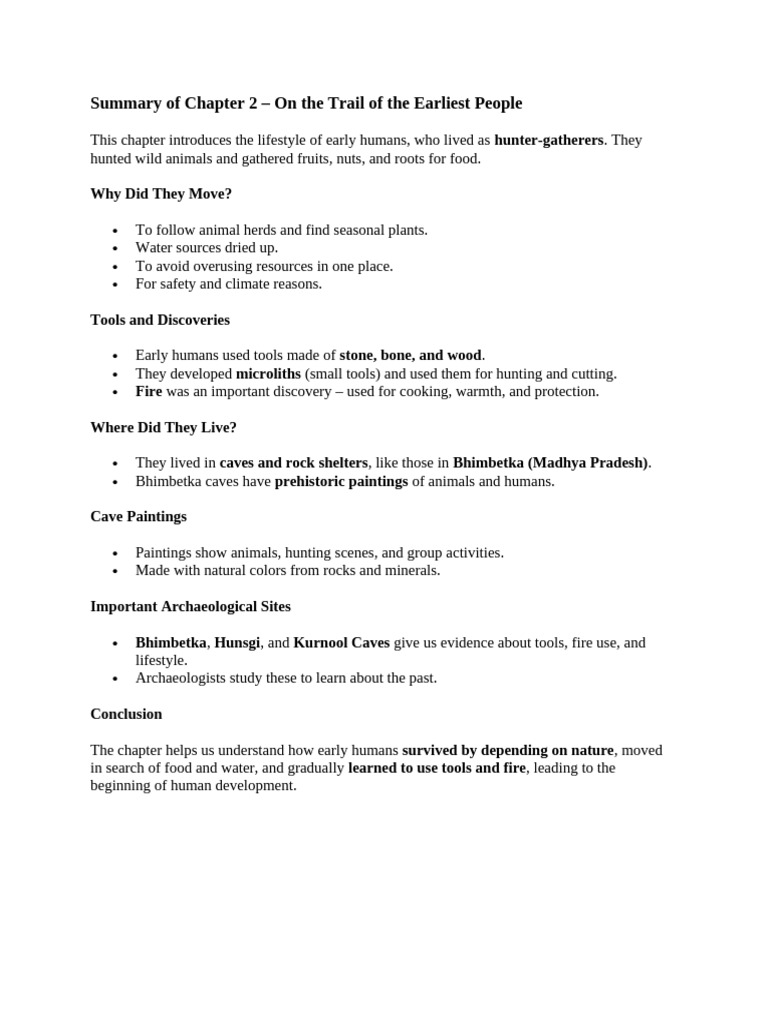 Chapter 2 History Summary | PDF