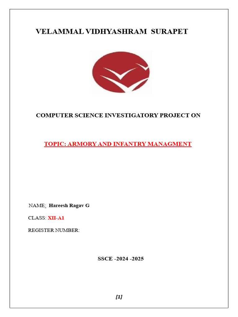 Hareesh Ragav G C.S Project | PDF | Databases | 64 Bit Computing