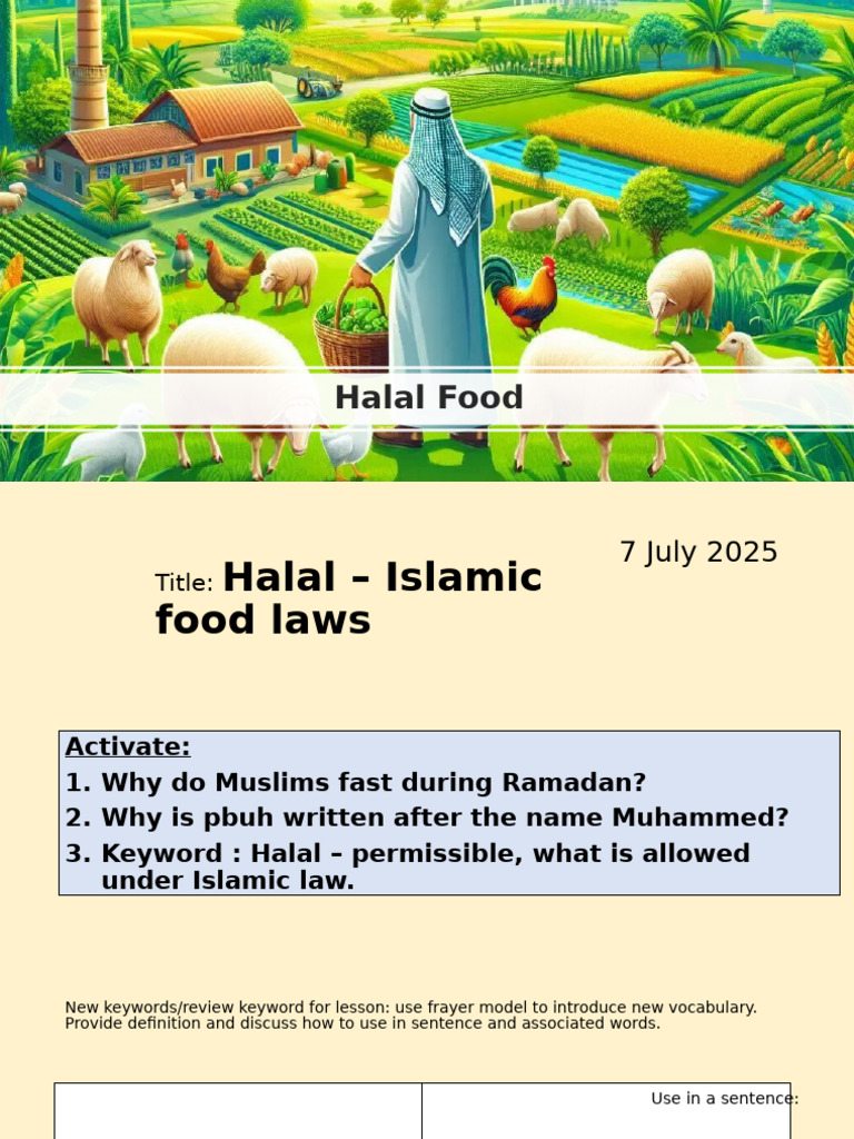 Halal Food Guidelines in Islam | PDF | Animal Killing | Islamic Ethics