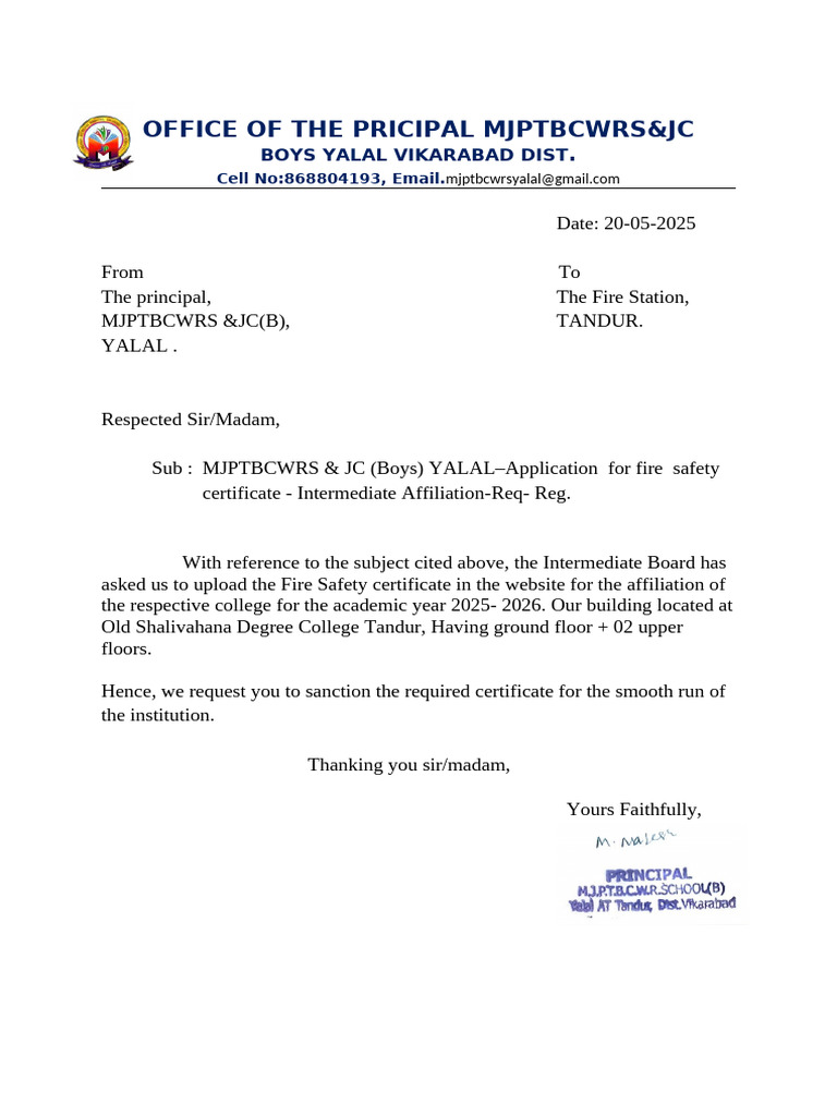 Fire Certificate | PDF