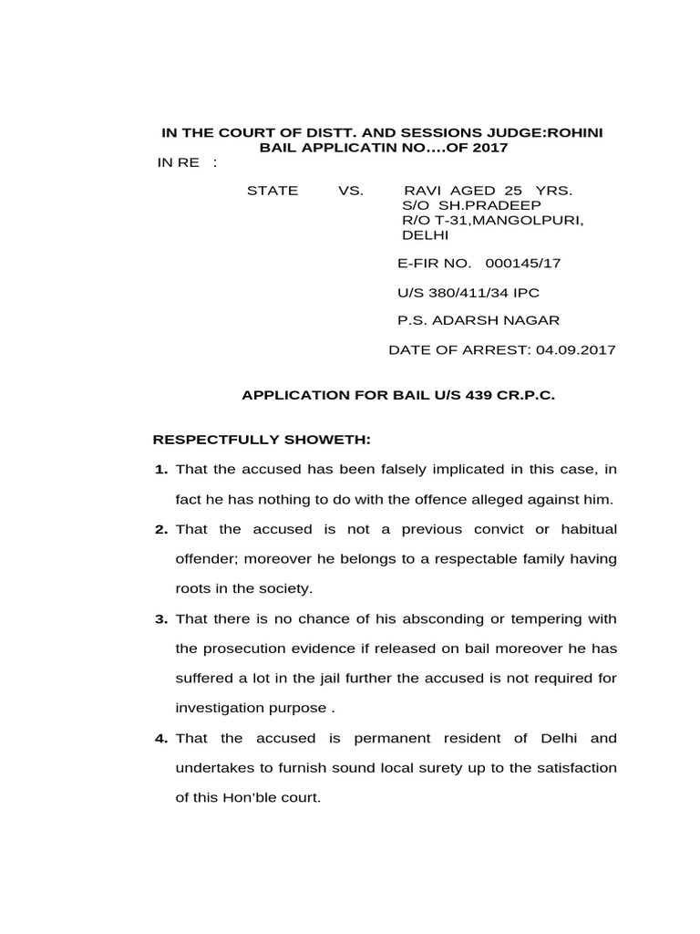 Bail Application 379 356 411 439 Ravi 324 | PDF