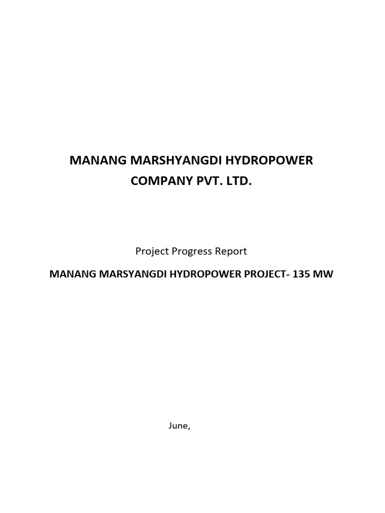 Manang Marsyangdi Hydropower Update | PDF | Road | Concrete