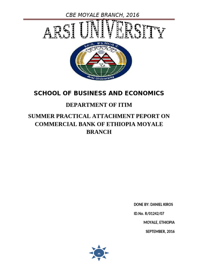 Practical Attachment On CBE-1 | PDF | Banks | Interest