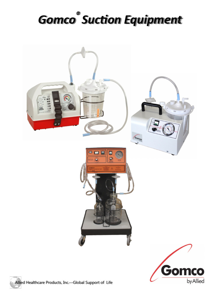Allied Ventilator Gomco Suction Equipment PDF | PDF | Pump | Battery Charger