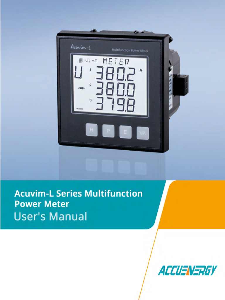 Acuvim L Panel Submeter Power Energy Meter User Manual1030E2202 | PDF ...