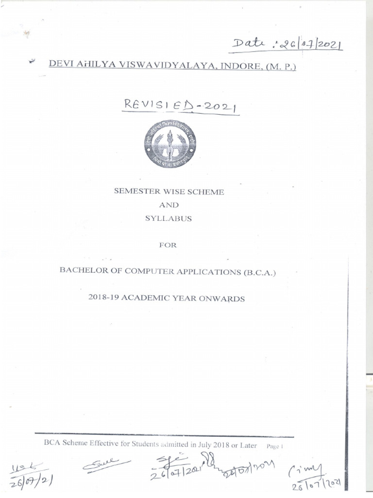 Bca 3rd Year Sylabus | PDF