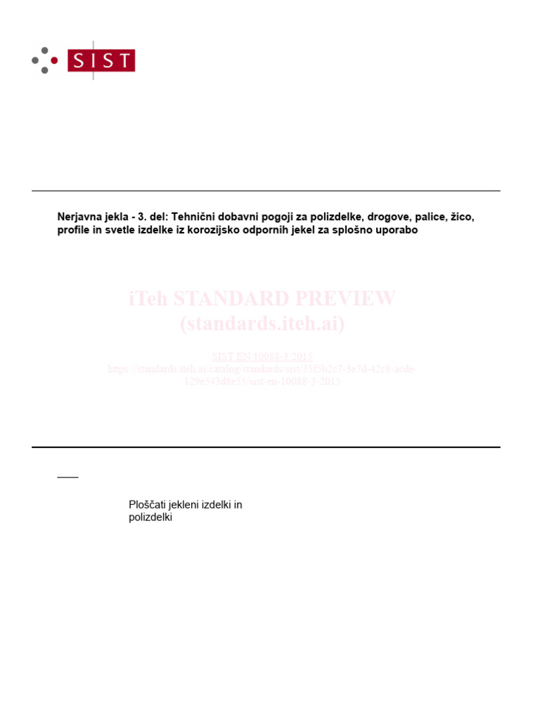 EN 10088-3: Stainless Steel Standards | PDF | Stainless Steel | Steel