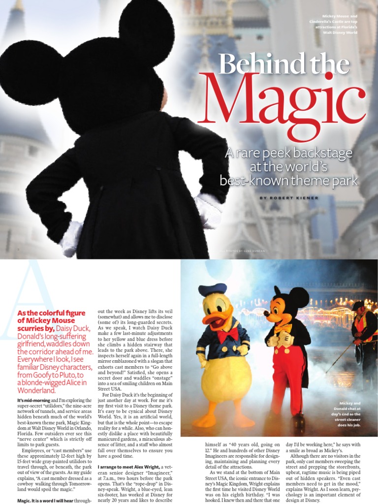Behind The Scenes at Disney World | PDF | Walt Disney | The Walt Disney ...