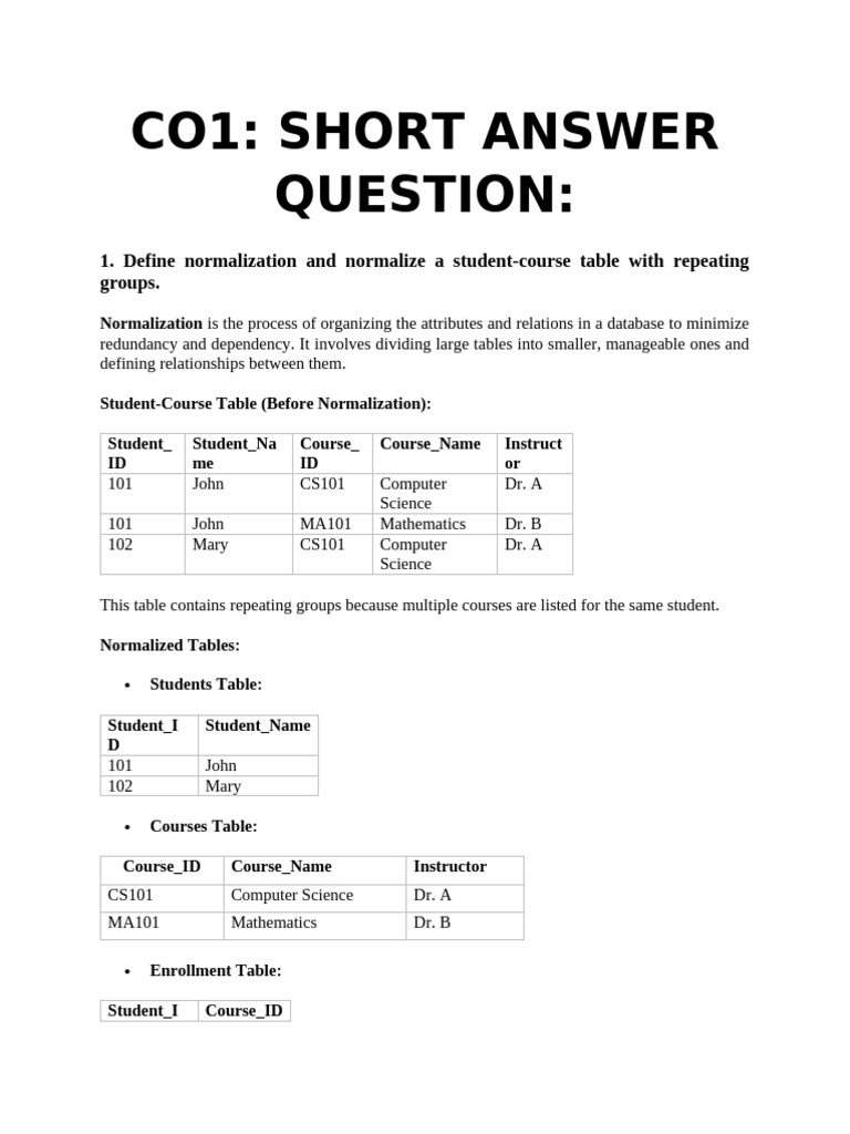 Database Normalization Explained | PDF | Replication (Computing ...