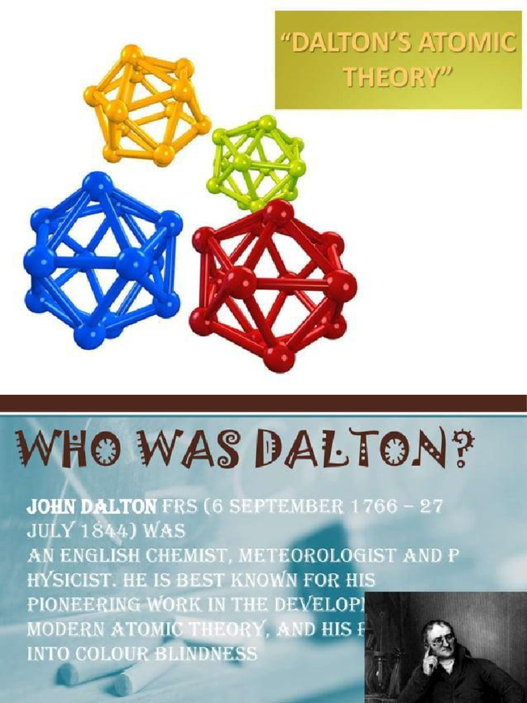Dalton Atomic Theory | PDF