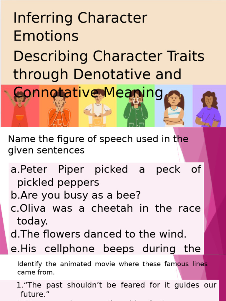 Inferring Character Traits and Emotions | PDF