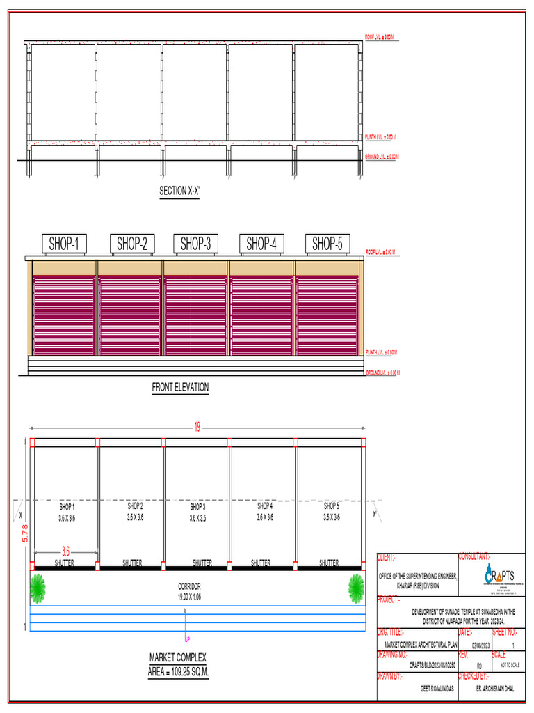 Market Complex Sunadei Temple Plan-Model | PDF