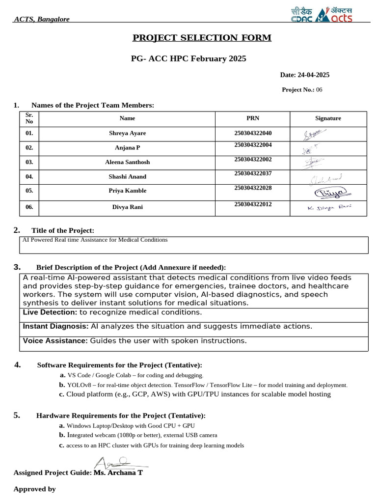 GROUP 6 Project Selection Form | PDF | Computer Science | Computer ...