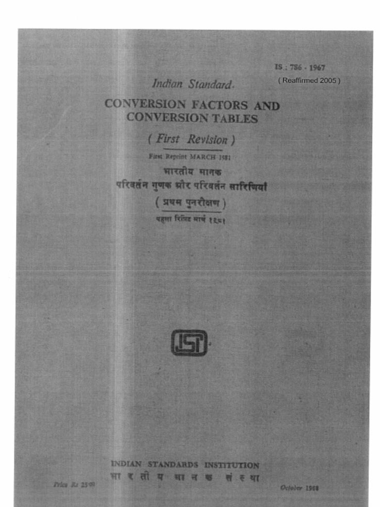 786 - 1967 (Conversion Tables) | PDF