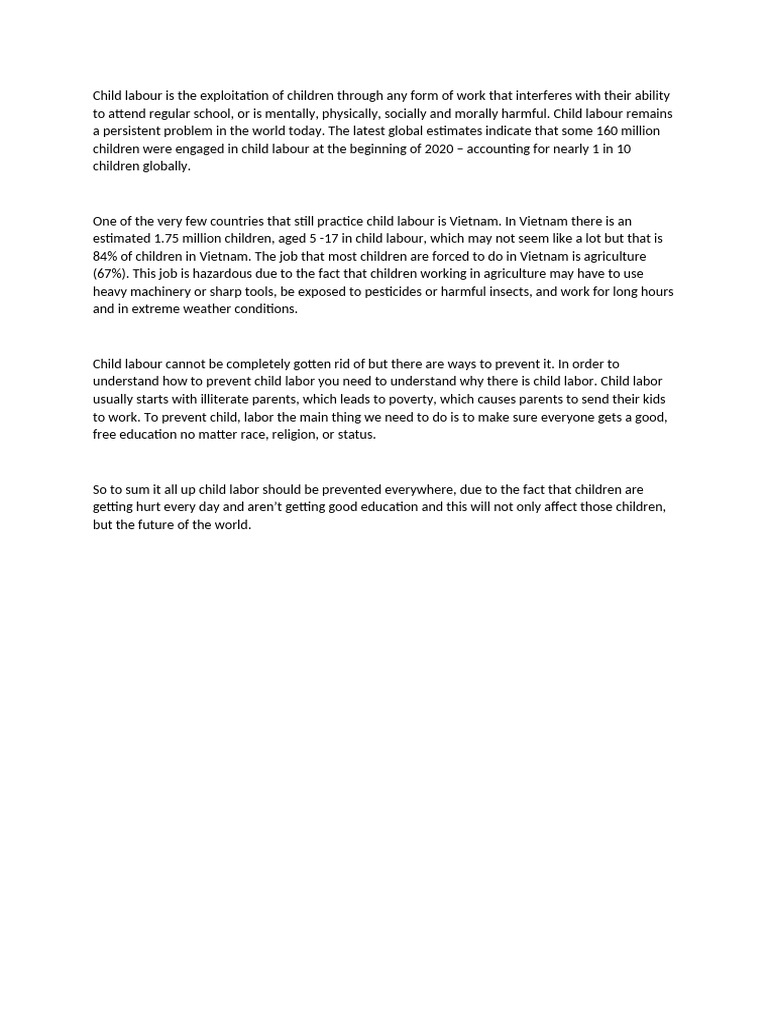 Child Labour | PDF