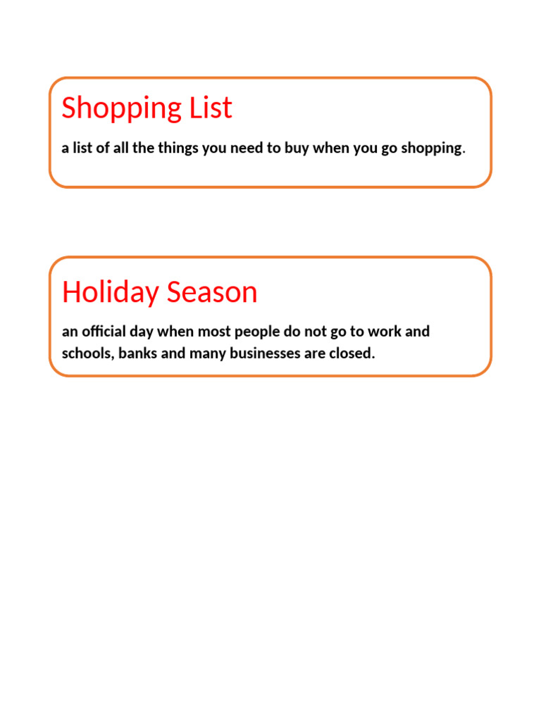 Shopping List Lesson On Sun | PDF