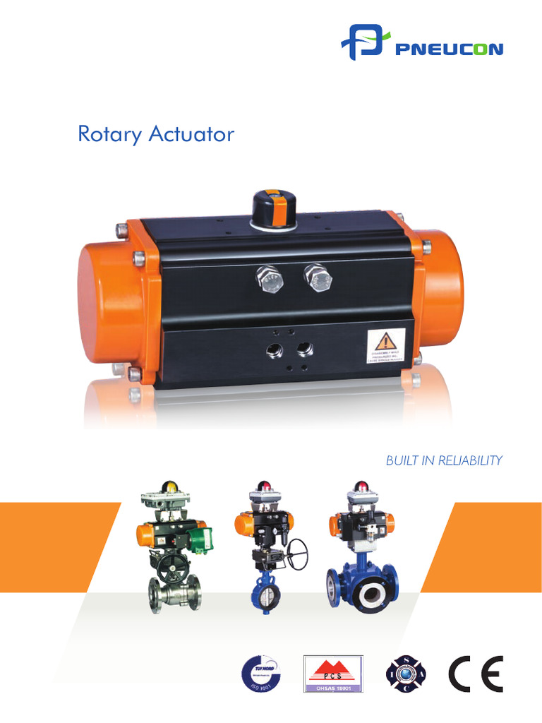 Rotary Actuator Specifications and Features | PDF | Actuator | Valve