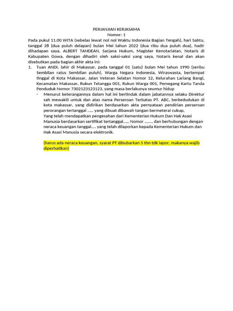 Perseroan Perorangan | PDF