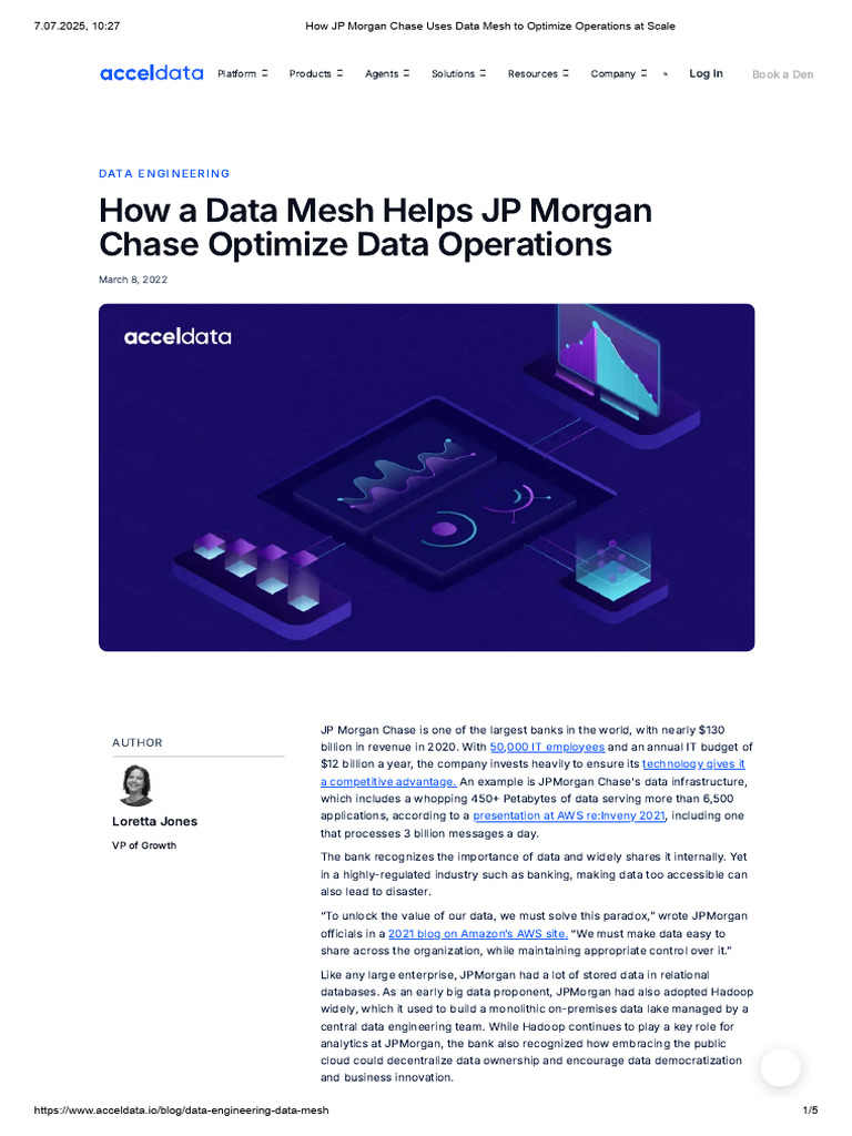JP Morgan's Data Mesh for Optimization | PDF | Cloud Computing | Jp ...