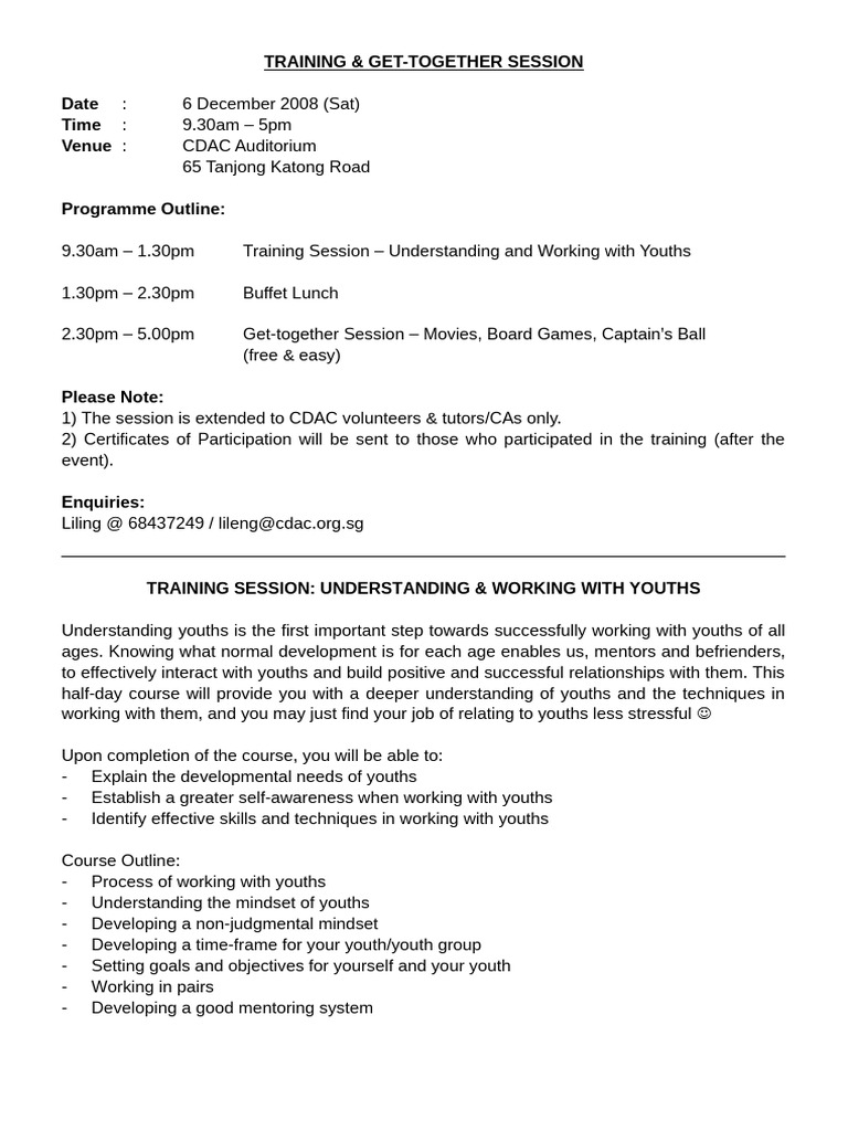 Flyer1 CDAC-training Gathering | PDF