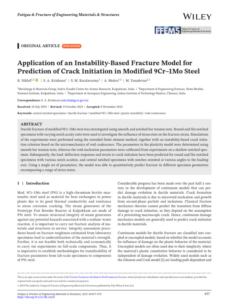 Application of An Instability-Based Fracture Model Goood | PDF | Fracture | Deformation ...