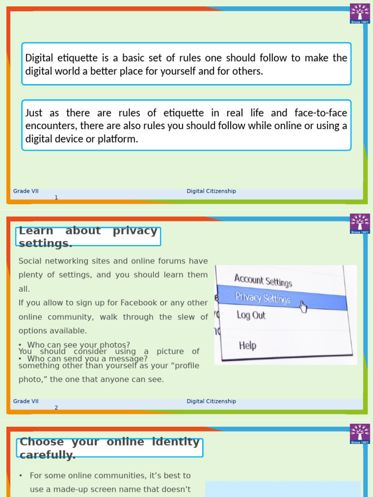 C1.+Digital+Etiquette T1 G7 | PDF | Computing | Information Age