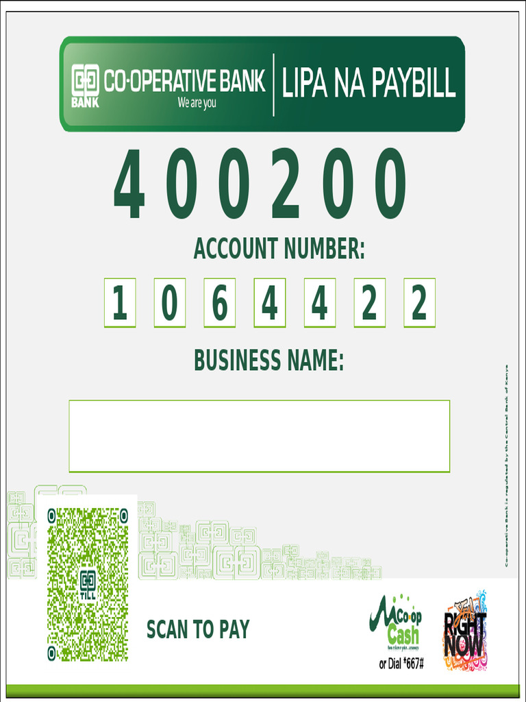 Co-operative Bank Payment Details | PDF