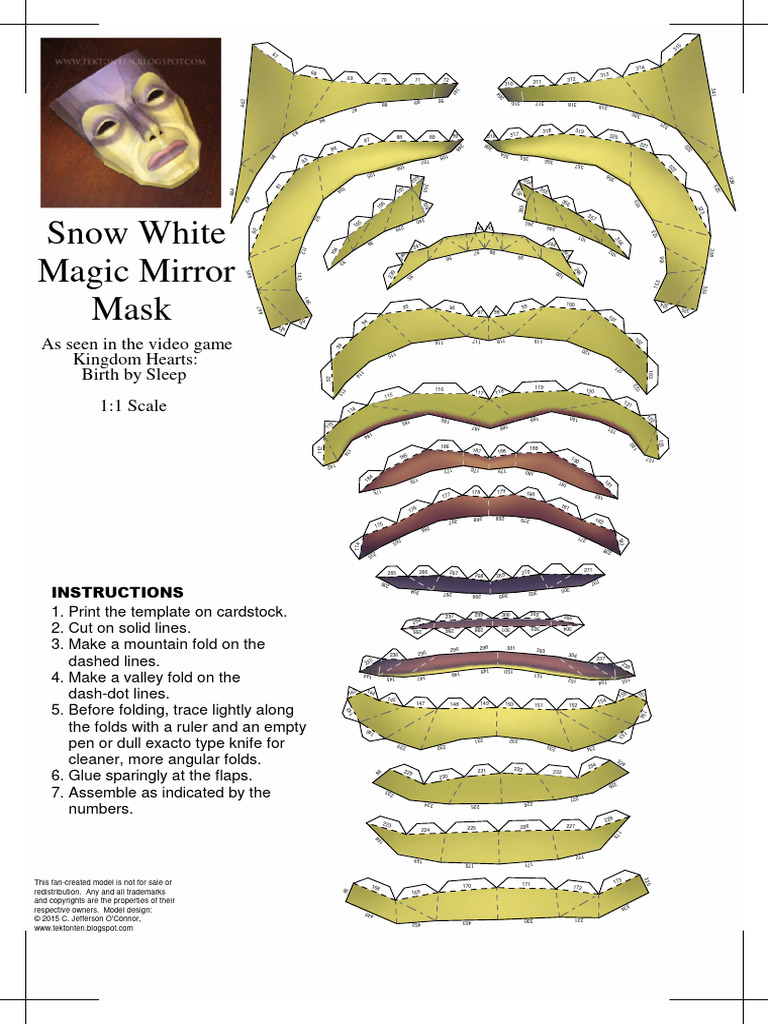 KH Magic Mirror Mask - A4 - Lines | PDF