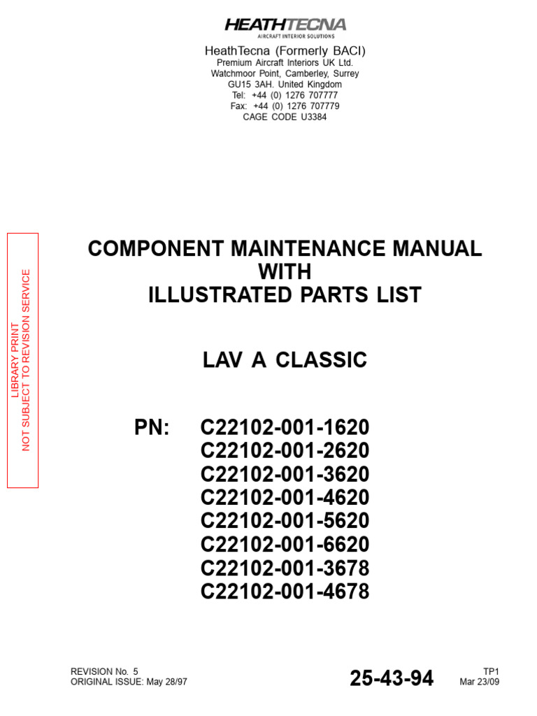 C22102 Series Component Manual Update | PDF