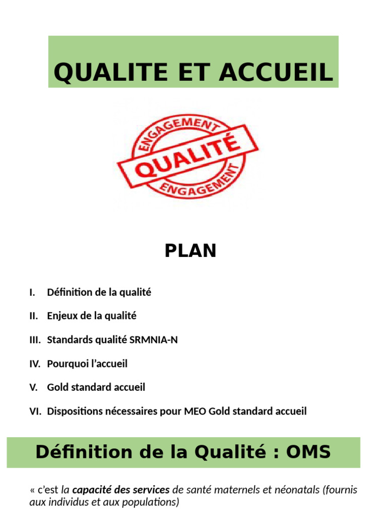 Qualite Et Accueil | PDF