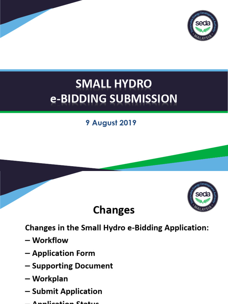 Small Hydro e-Bidding Workflow Guide | PDF | Renewable Resources ...
