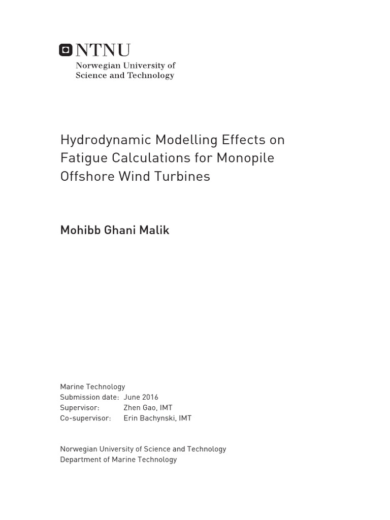 Hydrodynamic Modelling Effects On Flu | PDF | Wind Turbine | Mechanics
